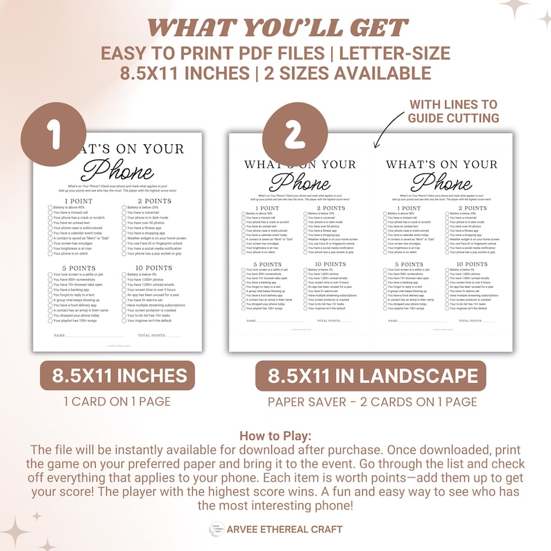 What’s on Your Phone Game, Printable Cell Phone Game, Family Reunion ...