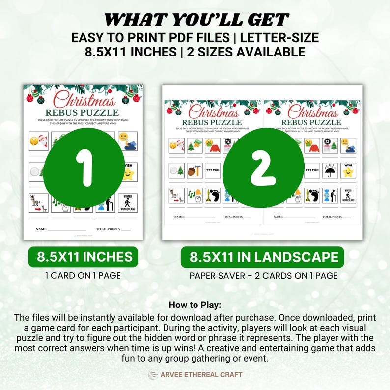 Christmas Rebus Game, Printable Rebus Puzzles, Picture Puzzle Quiz ...