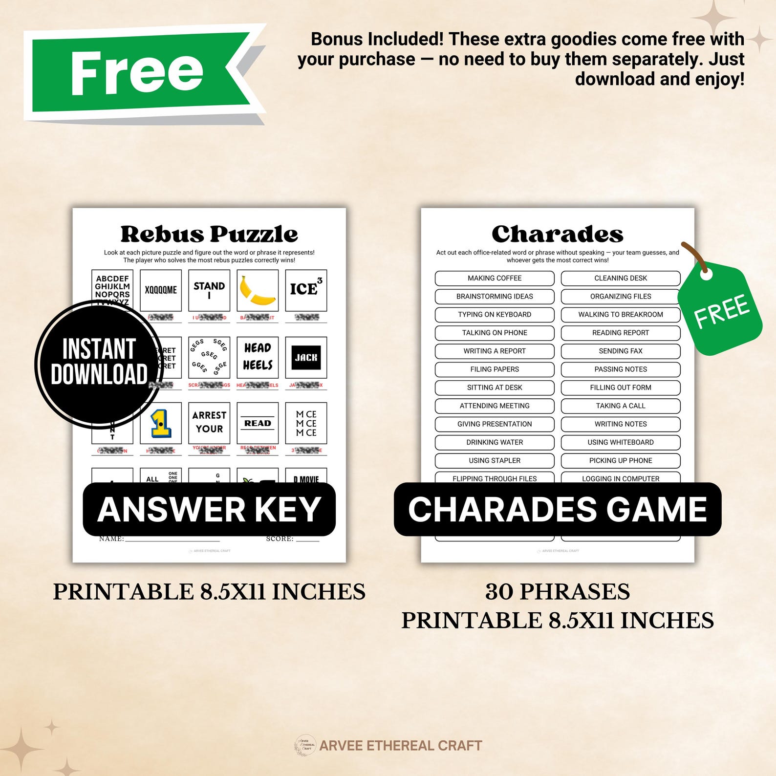 Office Party Games, Rebus Puzzles, Printable Rebus Game, Picture Puzzle ...