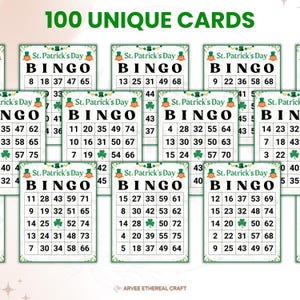 Bingo Cards Game St. Patrick's Day, Family Reunion Games, Printable ...