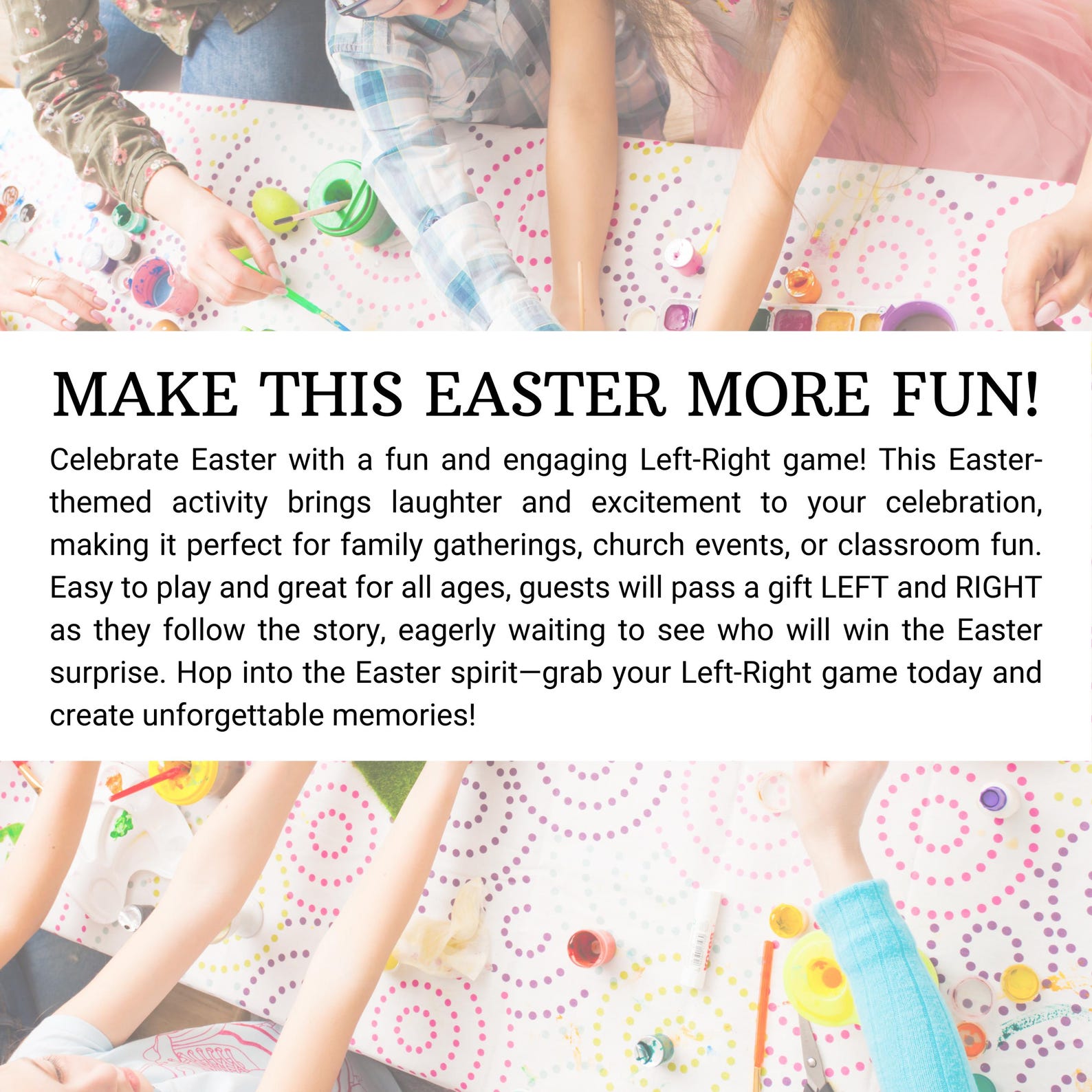 Easter Left Right Games, Printable Easter Story, Easter Activity Pass ...