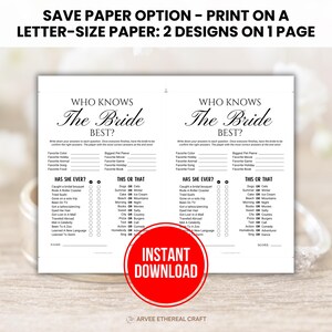 Who Knows the Bride Best, Printable Bridal Shower Games, How Well Do ...