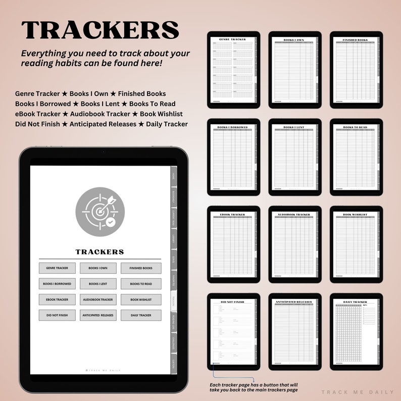 Digital Reading Journal, Reading Tracker Goodnotes Planner, Book Review ...