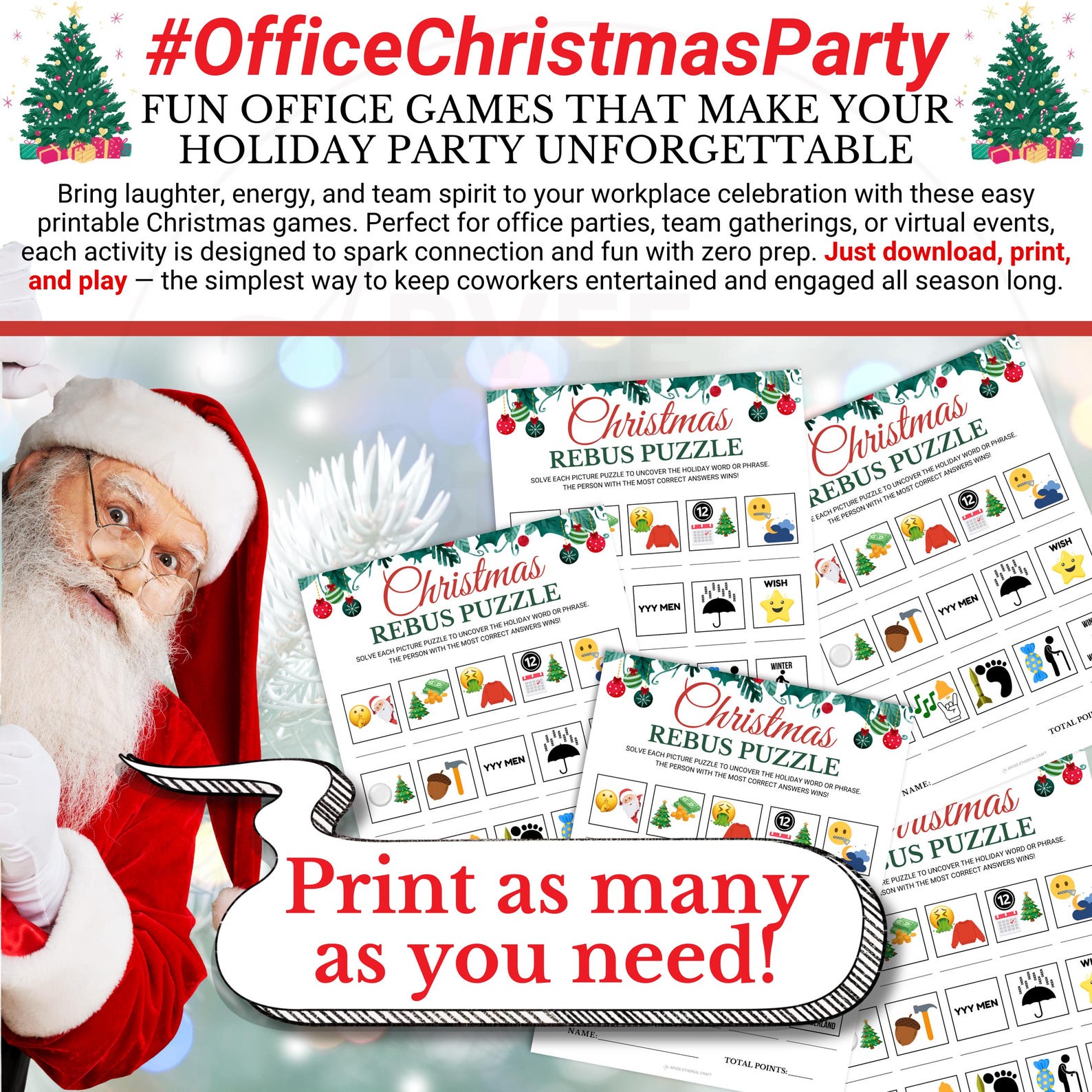 Christmas Rebus Game, Printable Rebus Puzzles, Picture Puzzle Quiz ...