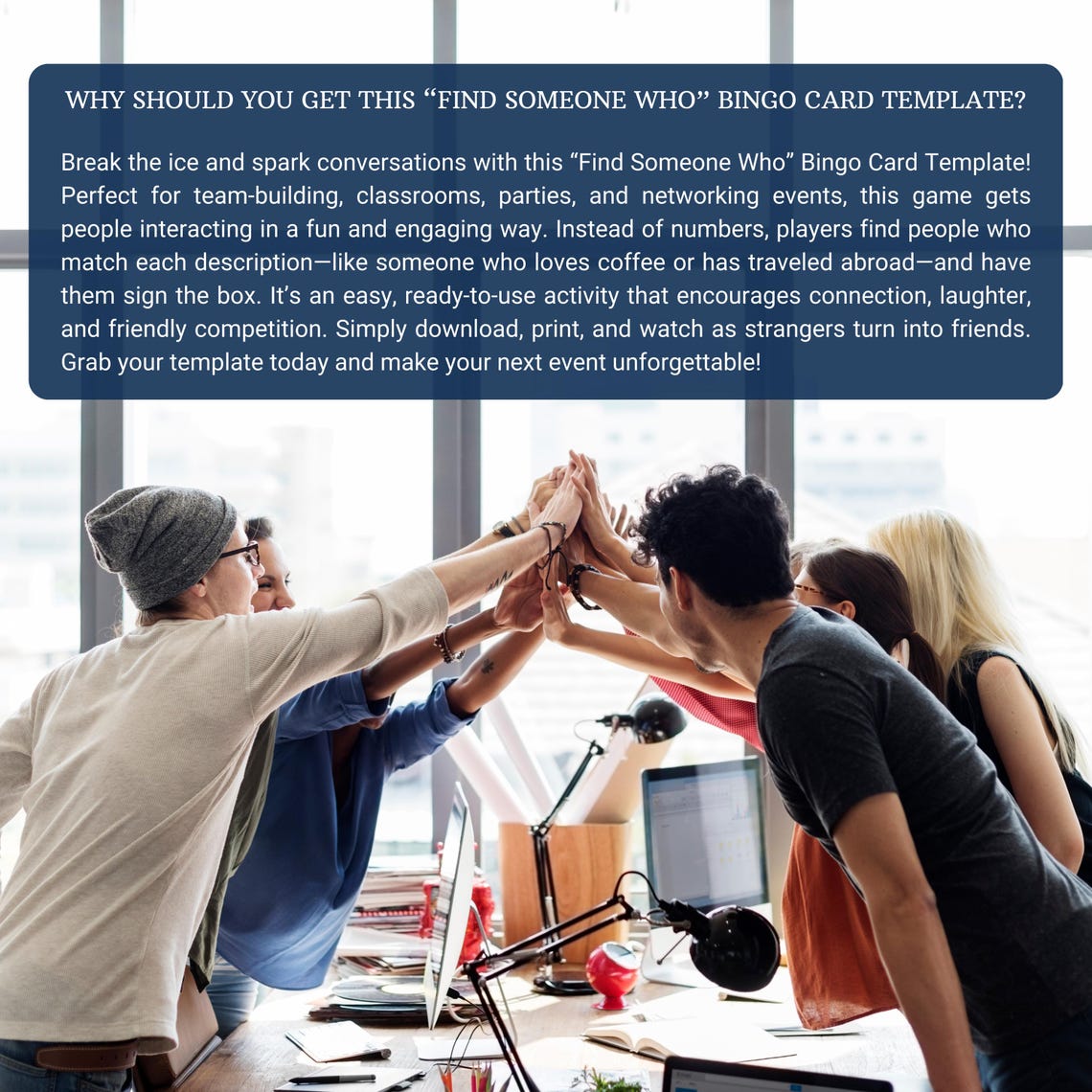 Mingle Bingo, Human Bingo, Find Someone Who Bingo, Find the Guest Bingo ...