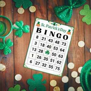 Bingo Cards Game St. Patrick's Day, Family Reunion Games, Printable ...