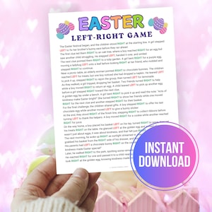 Easter Left Right Games, Printable Easter Story, Easter Activity Pass ...