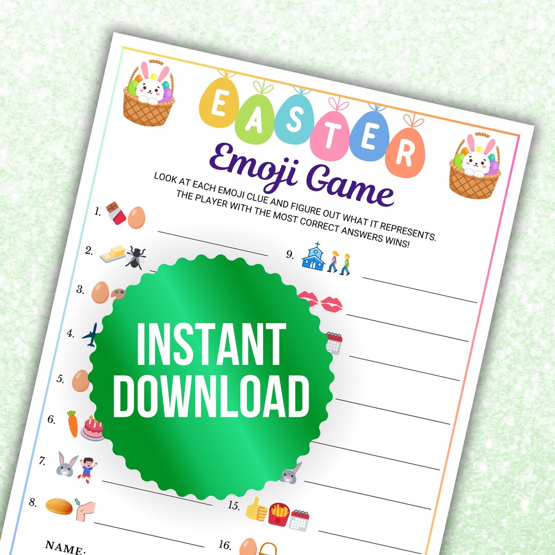 Emoji Game, Printable Emoji Quiz, Emoji Guessing Game, Guess the Emoji ...