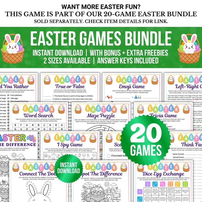 A to Z Game, Printable A-Z Game, Alphabet Game, ABC Games, Easter A-Z ...