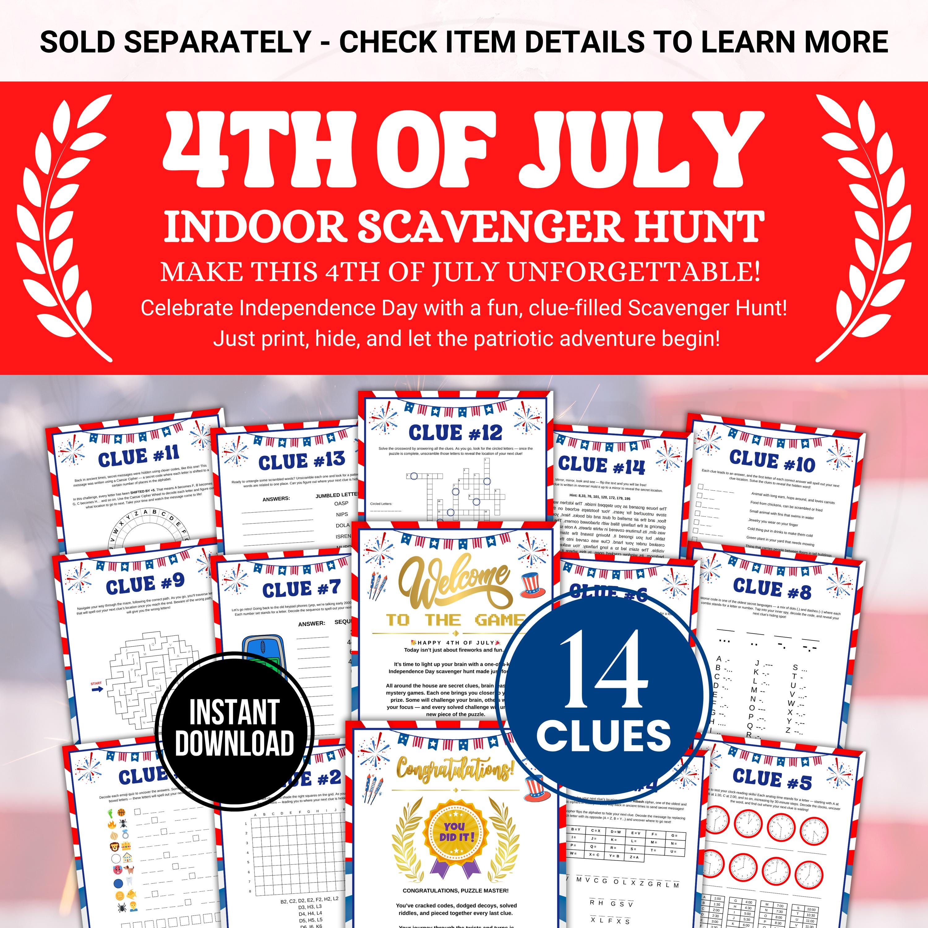 4th of July Rebus Game, Printable Rebus Puzzles, Word Play Trivia ...