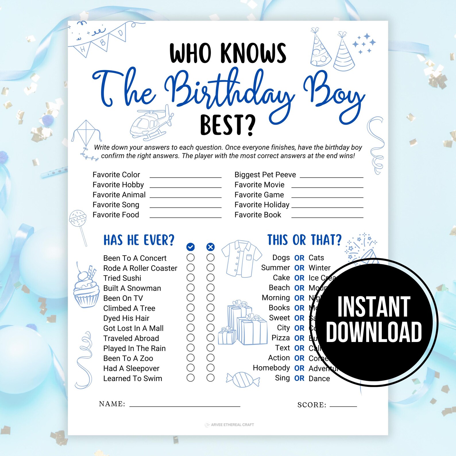 Who Knows the Birthday Boy Best, How Well Do You Know the Birthday Boy ...