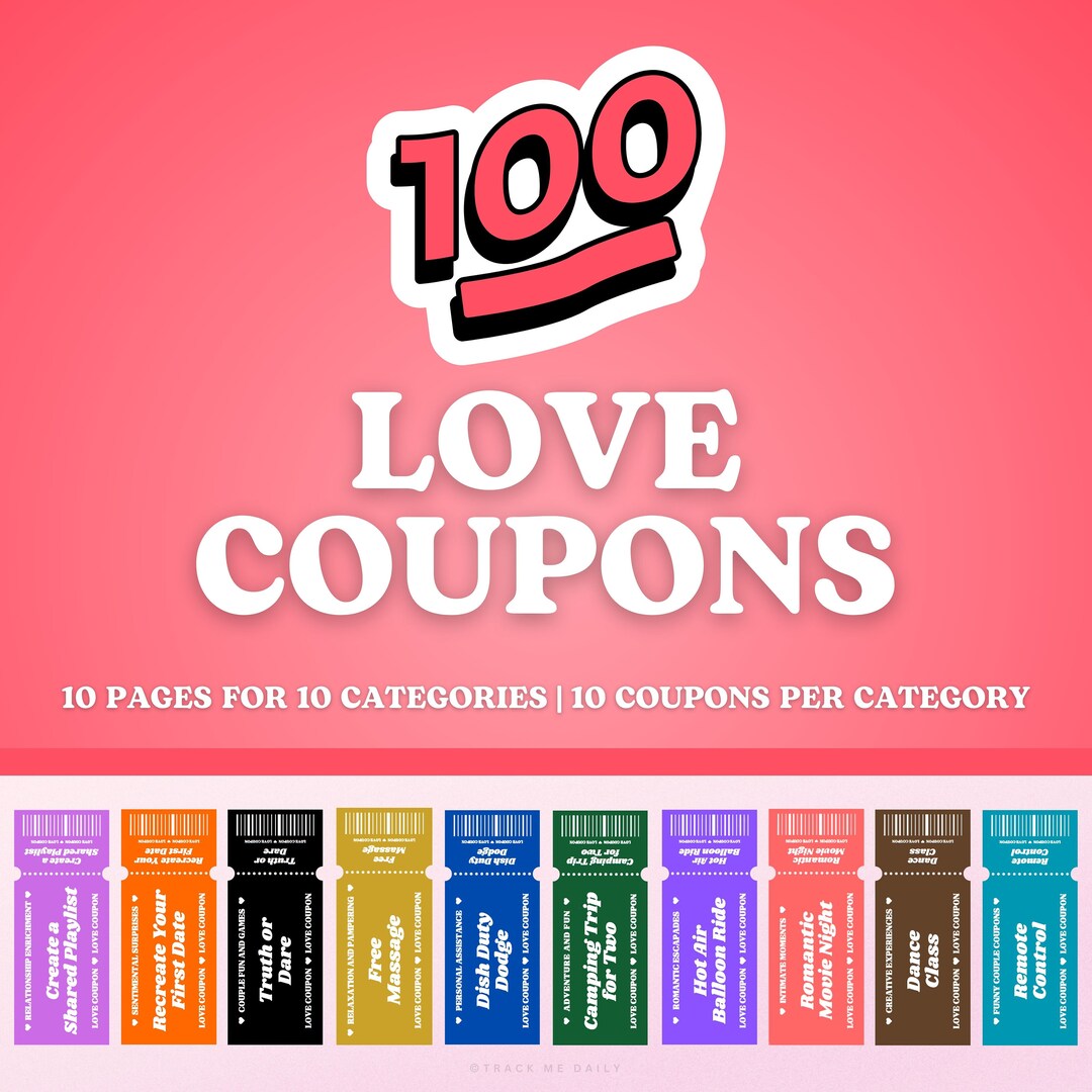 Love Coupons Printable, Editable Canva Template, Valentines Day Coupon ...