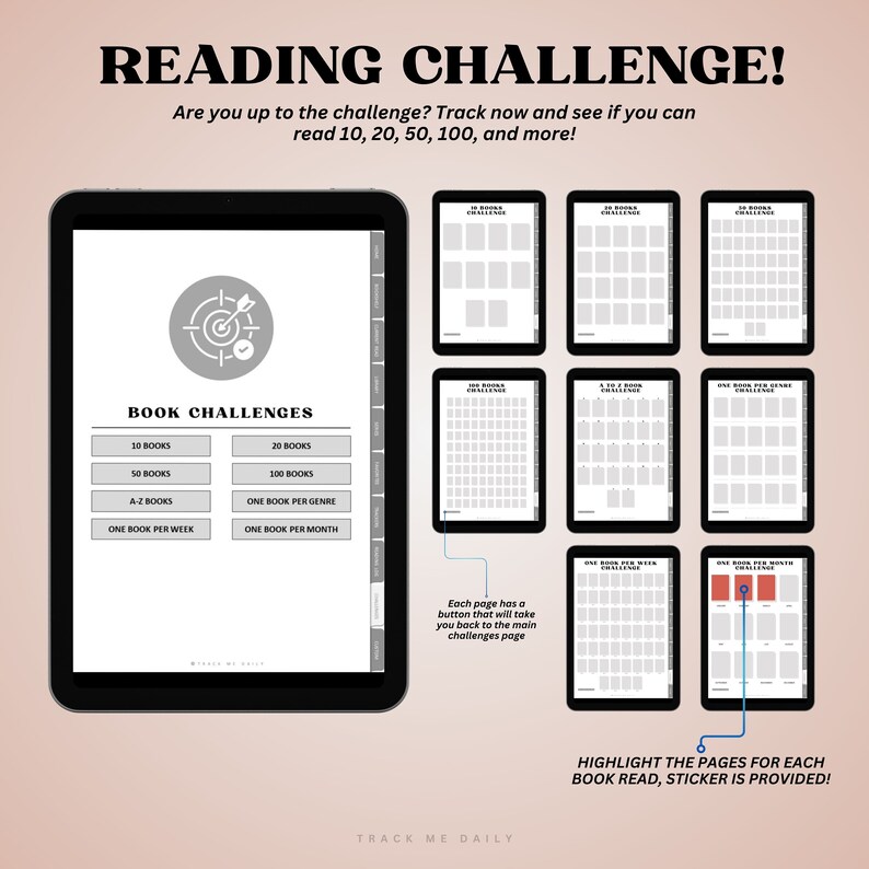 Digital Reading Journal, Reading Tracker Goodnotes Planner, Book Review ...