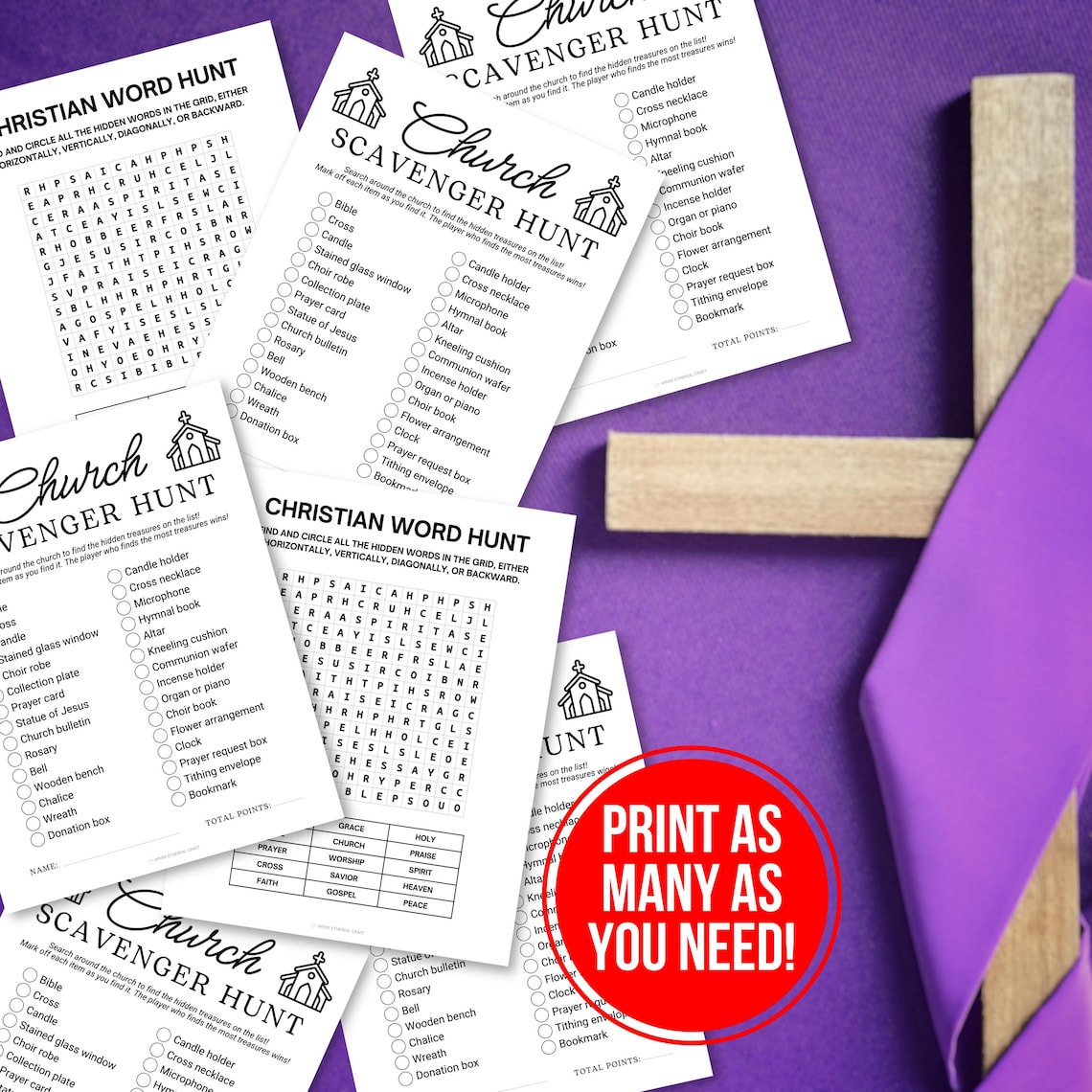 Church Scavenger Hunt, Bible Scavenger Hunt, Church Treasure Hunt ...