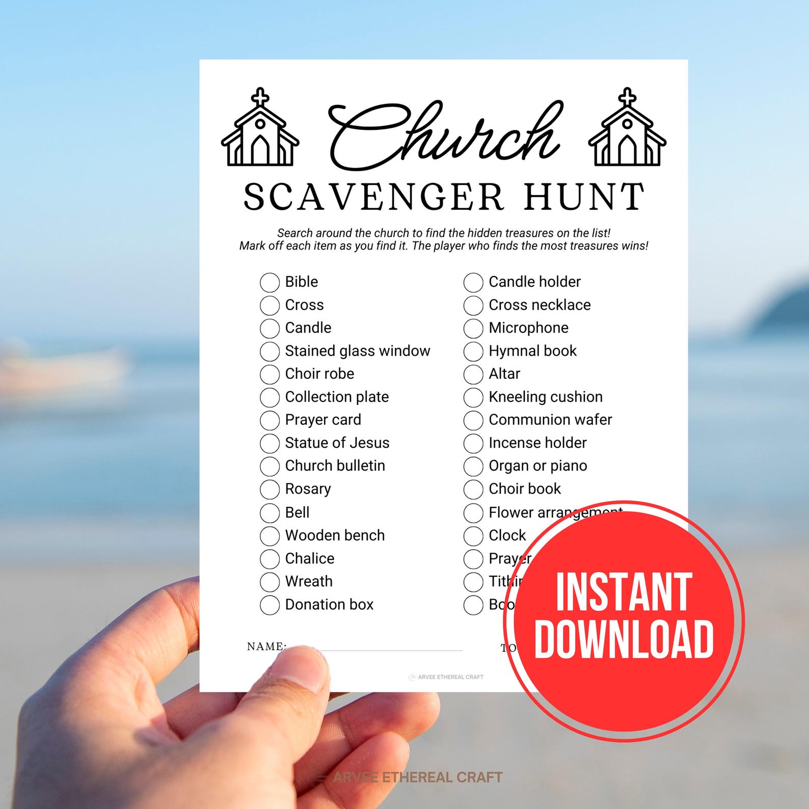 Church Scavenger Hunt, Bible Scavenger Hunt, Church Treasure Hunt ...