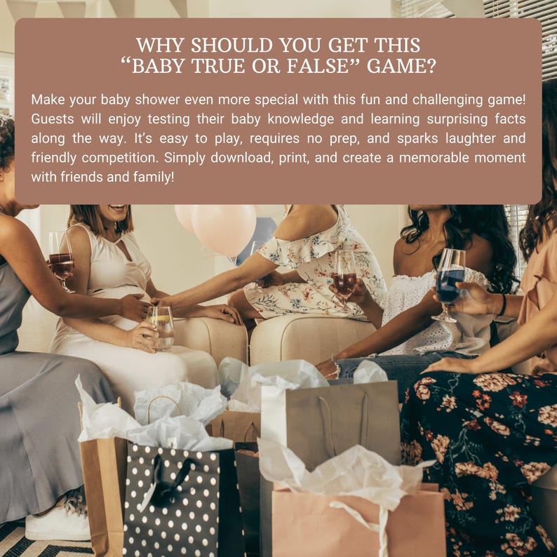 Oh Baby True or False Baby Shower Game, Printable Virtual Baby Shower ...