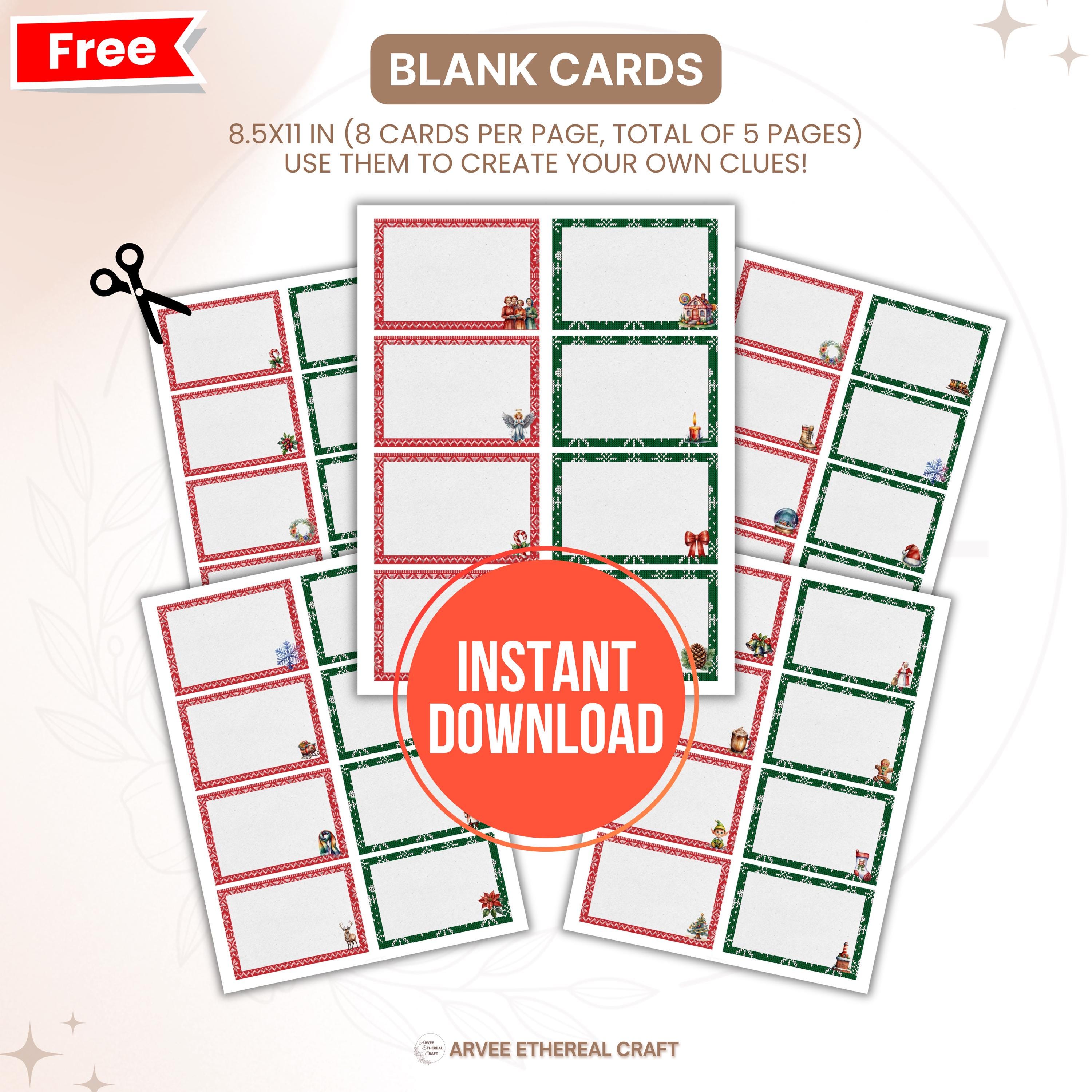Christmas Scavenger Hunt, Indoor Christmas Treasure Hunt Kids, Family ...