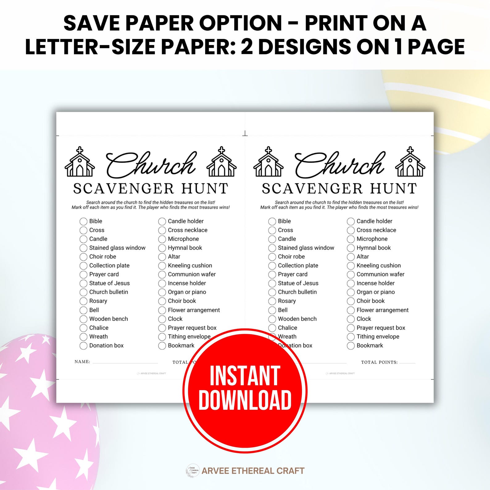 Church Scavenger Hunt, Bible Scavenger Hunt, Church Treasure Hunt ...