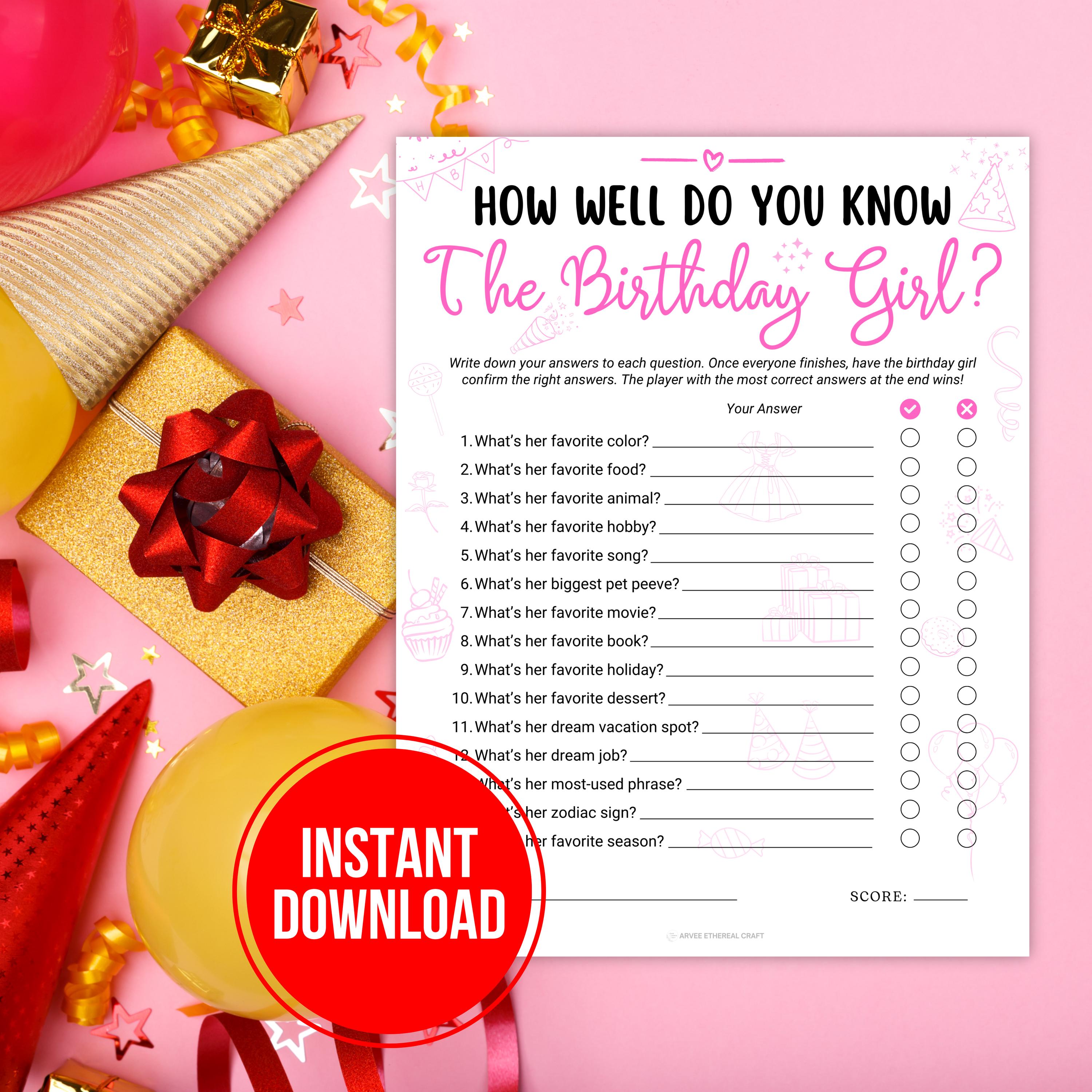 How Well Do You Know the Birthday Girl, Who Knows the Birthday Girl ...