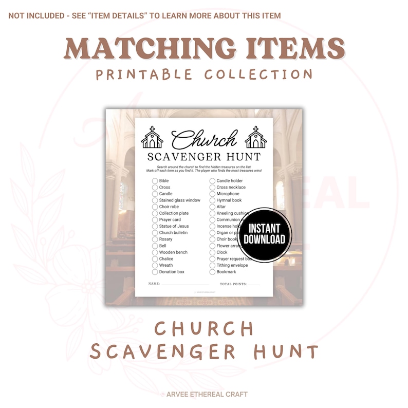 Books of the Bible Scavenger Hunt Game, Printable Church Women Ministry ...