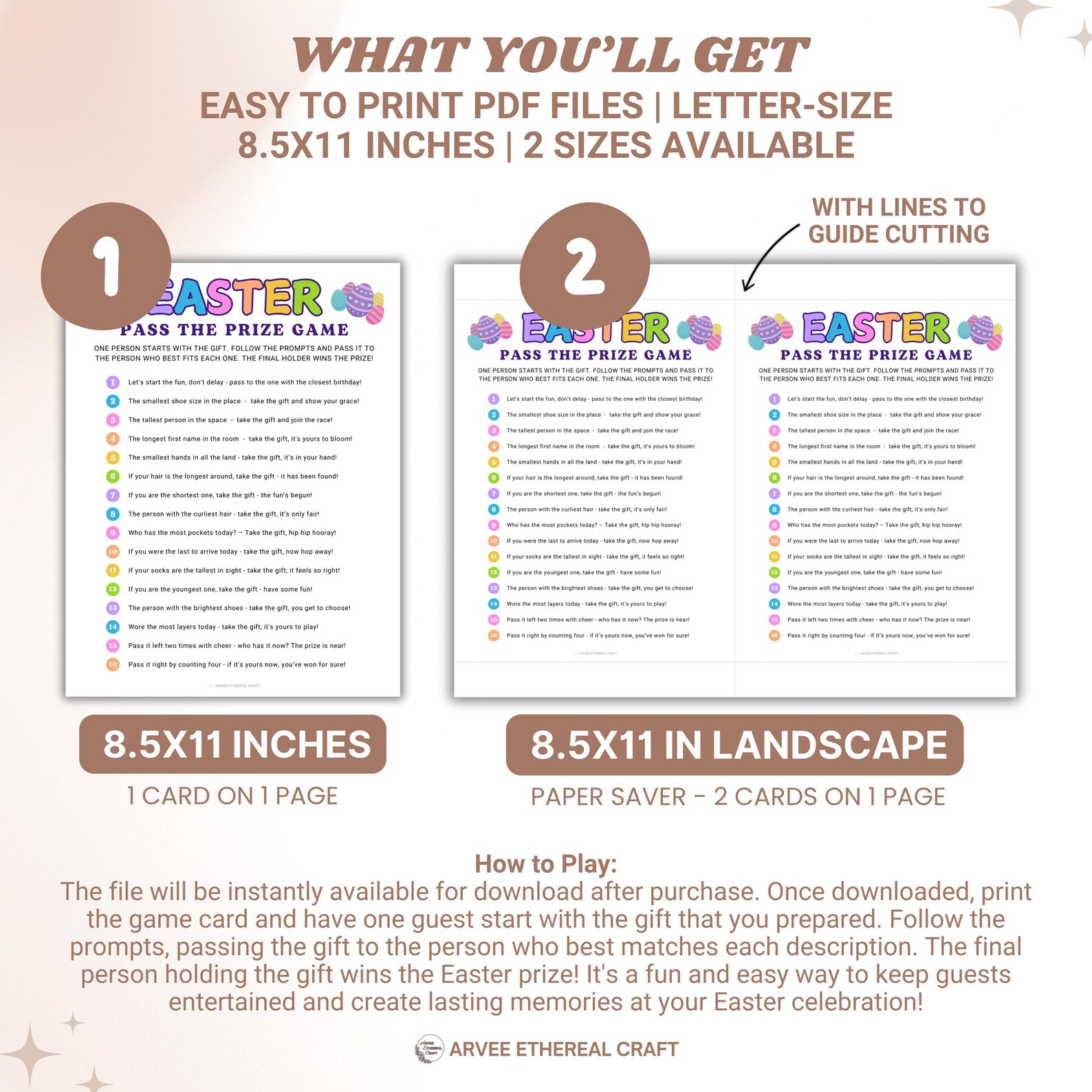 Easter Pass the Prize Game, Easter Activity Pass the Gift Present Game ...