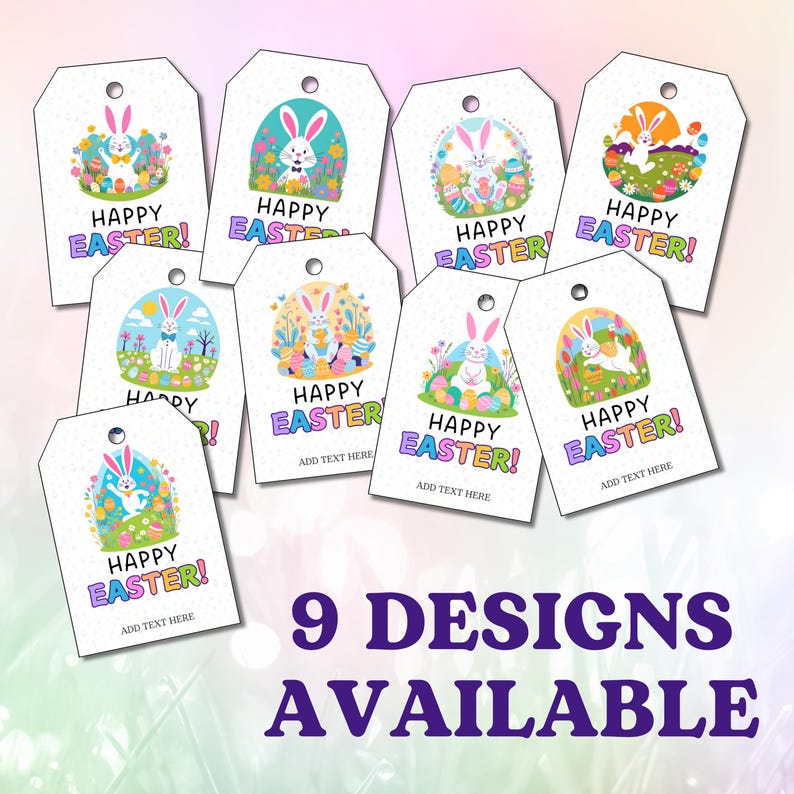 Personalized Easter Basket Tag Editable Template, Easter Basket Tags ...