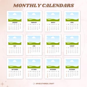 2025 Custom Photo Calendar Template, Personalized Calendar, Editable ...