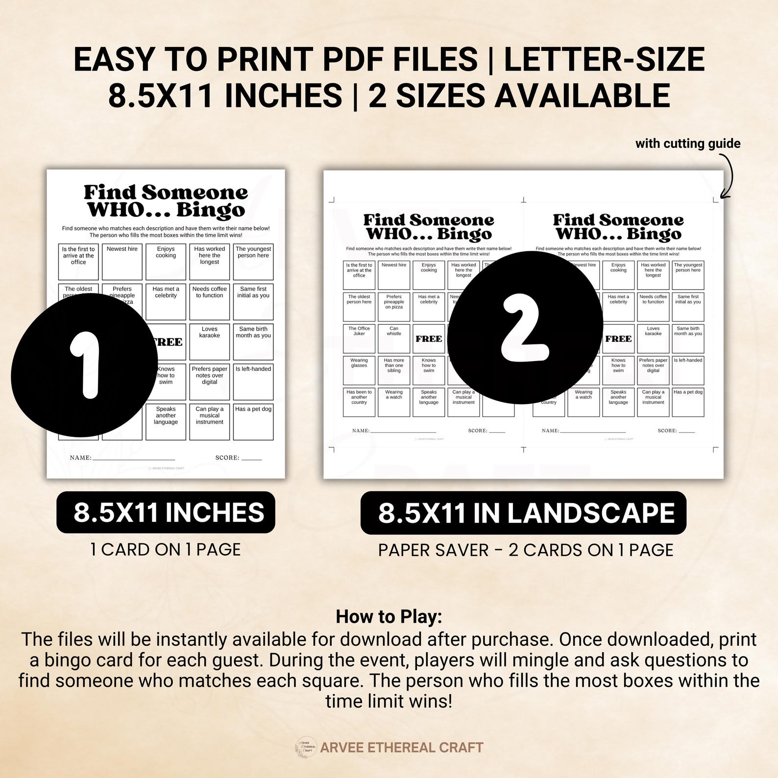 Office Party Games, Find Someone Who Bingo, Printable Find the Guest ...