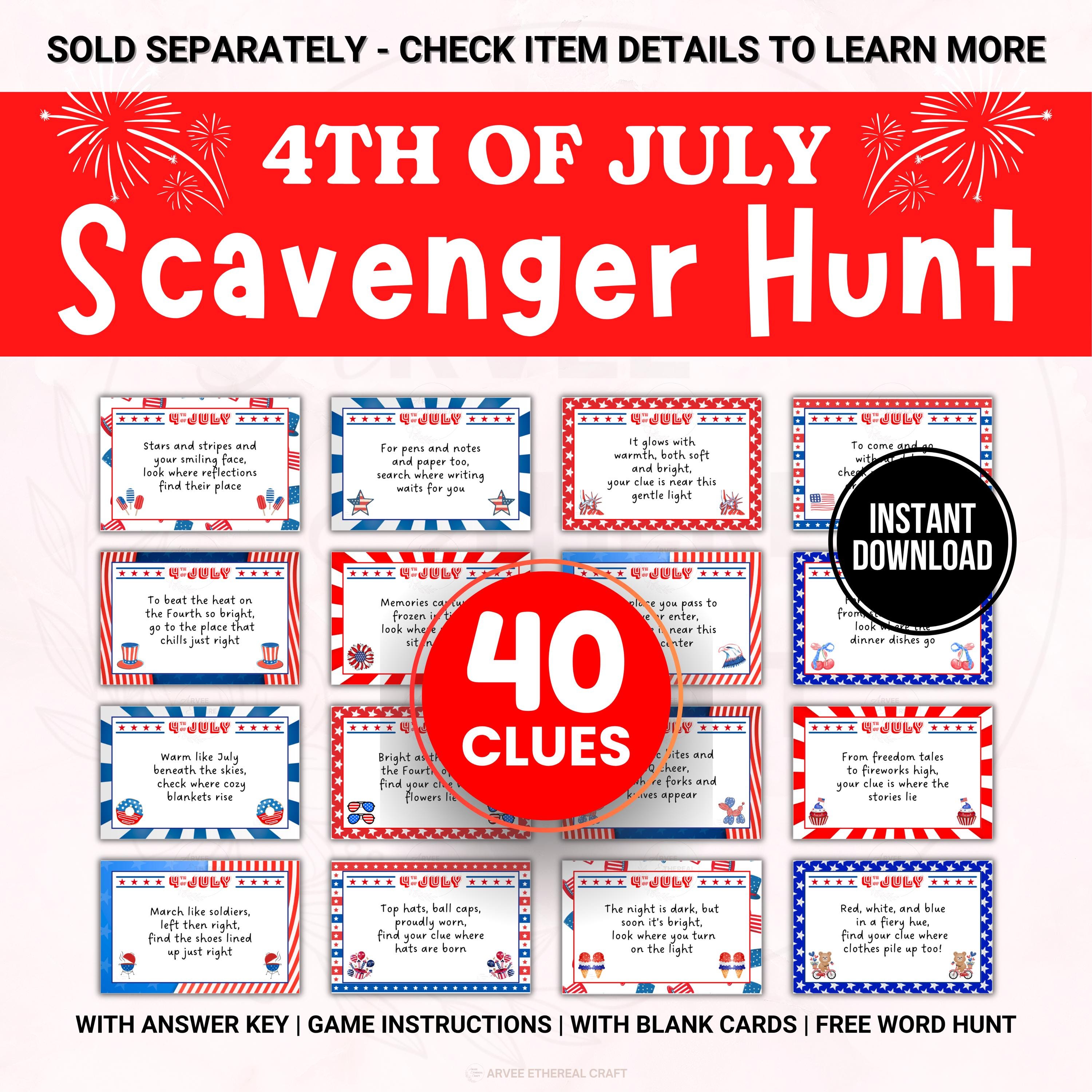 Find the Guest Bingo, 4th of July Printable Find Someone Who Bingo ...
