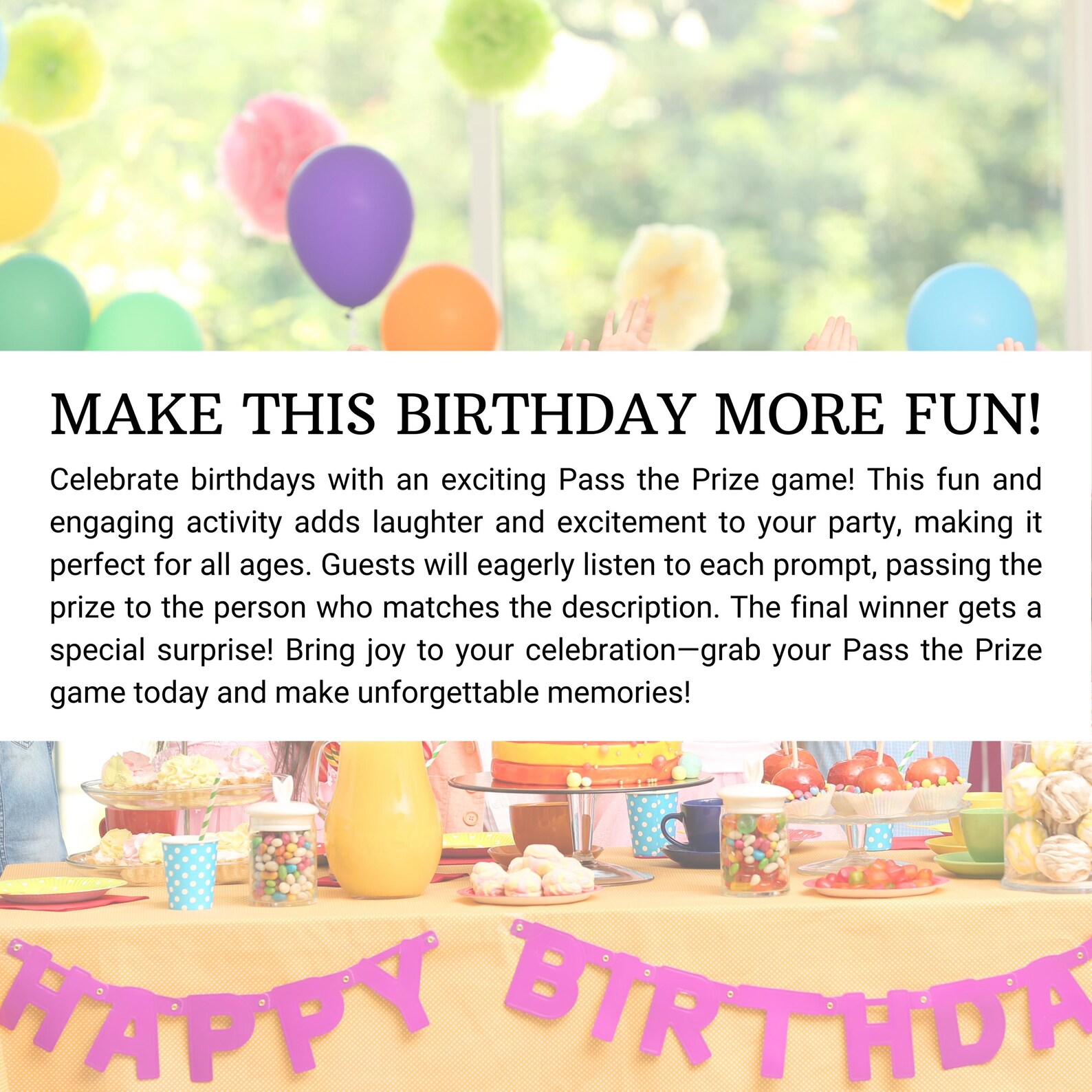 Pass the Prize Games Birthday, Printable Kids Girl Birthday Party Games ...
