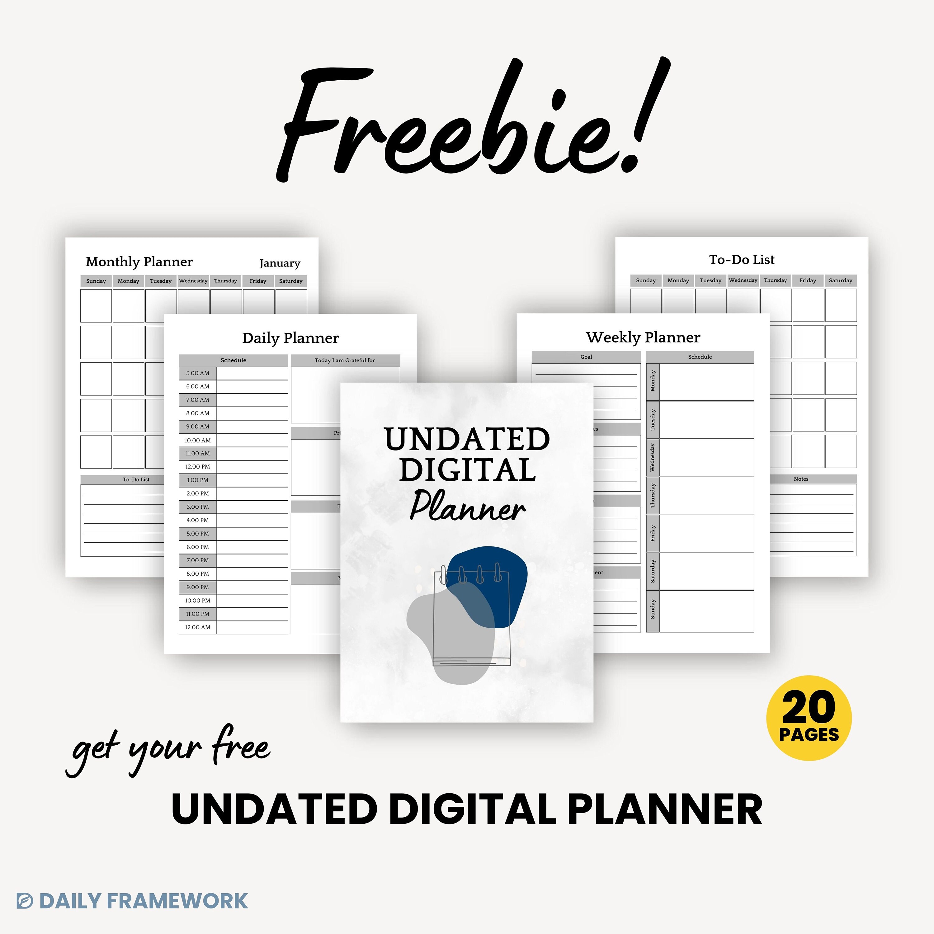 Editable Life Planner, Printable Undated Daily Weekly Monthly Self Care ...