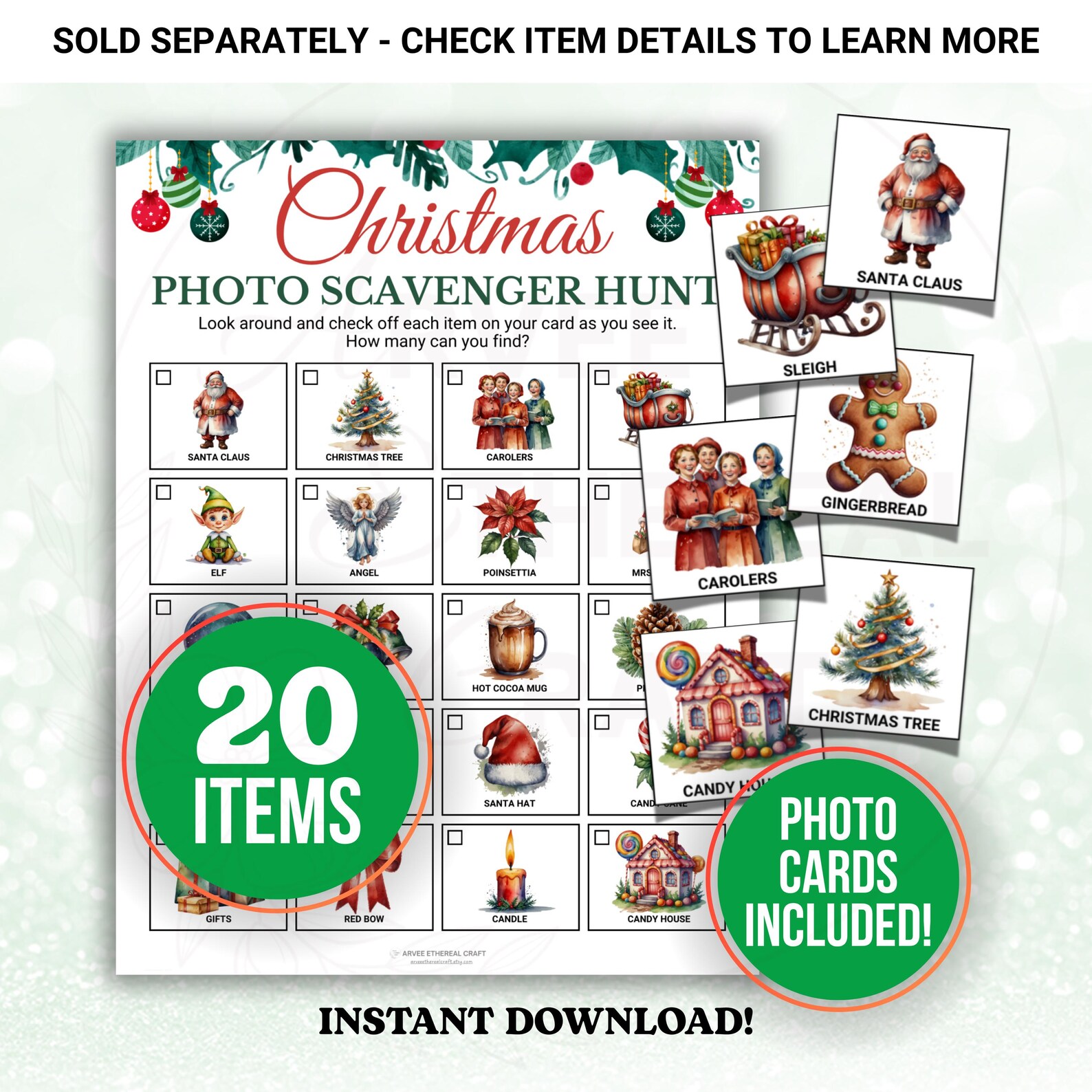 Printable Selfie Scavenger Hunt, Picture Photo Scavenger Hunt, Selfie ...