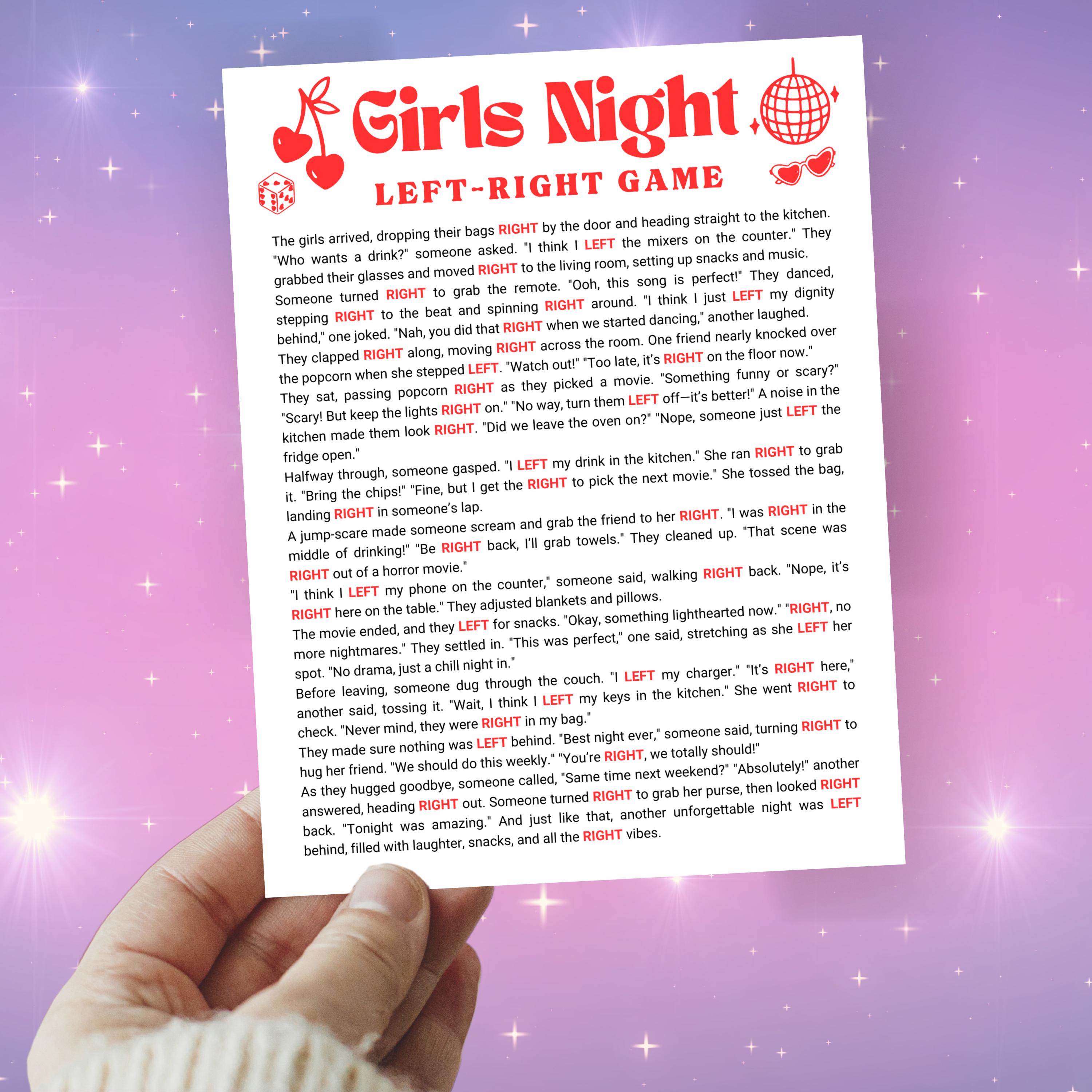Left Right Game, Pass the Prize Gift Present Game, Printable ...