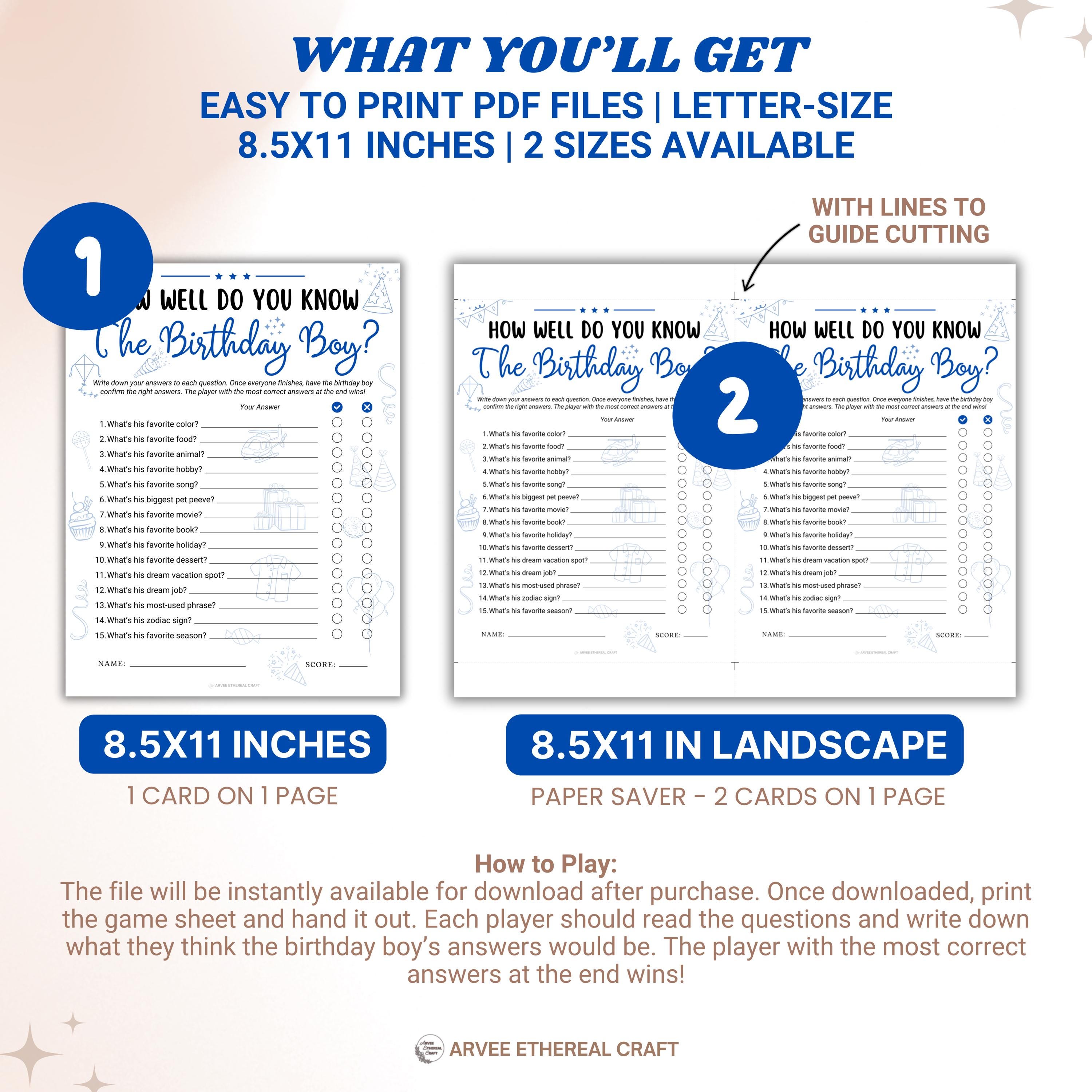 How Well Do You Know the Birthday Boy Game, Who Knows the Birthday Boy ...