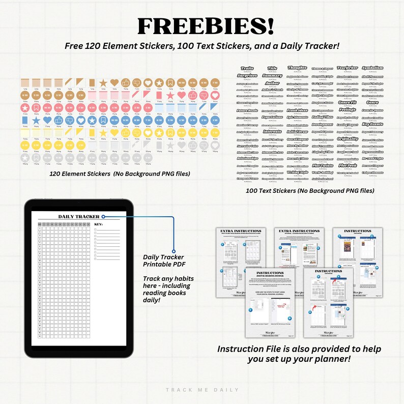 Digital Reading Journal, Reading Tracker Goodnotes Planner, Book Review ...