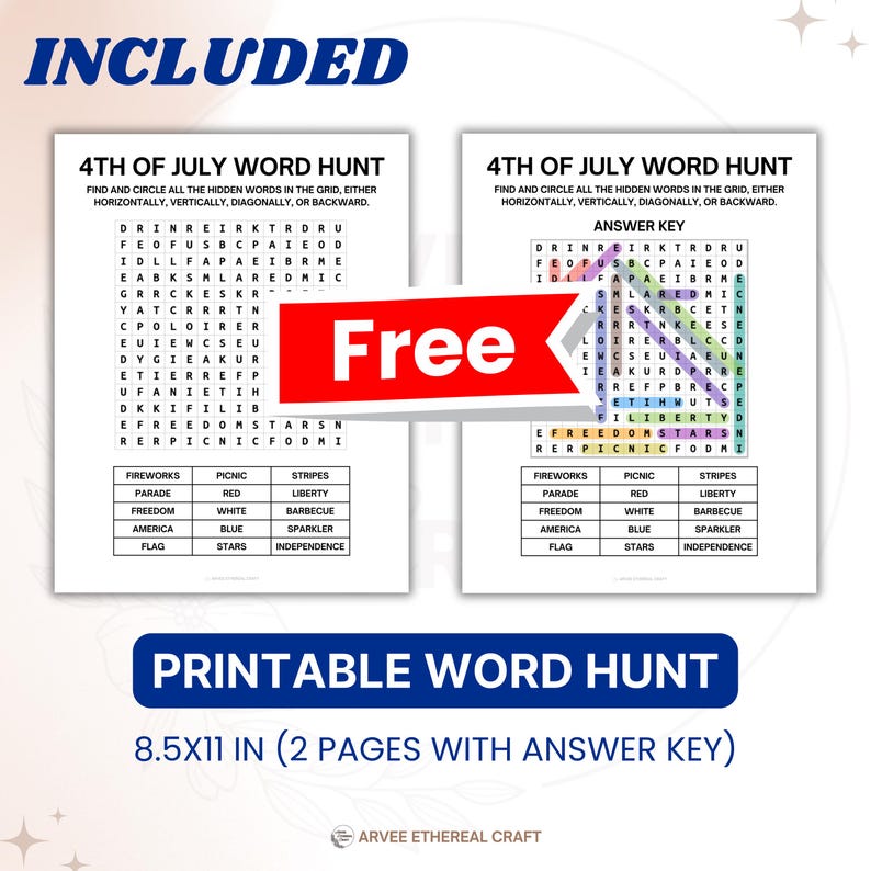 4th of July Photo Scavenger Hunt, Printable Outdoor Indoor Treasure ...