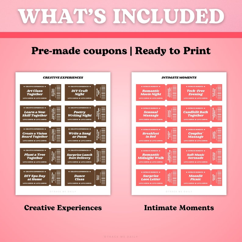 Love Coupons Printable, Editable Canva Template, Valentines Day Coupon ...