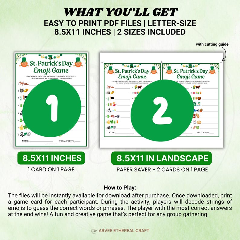 St Patrick's Day Emoji Game, Printable Emoji Quiz, Emoji Guessing Game ...