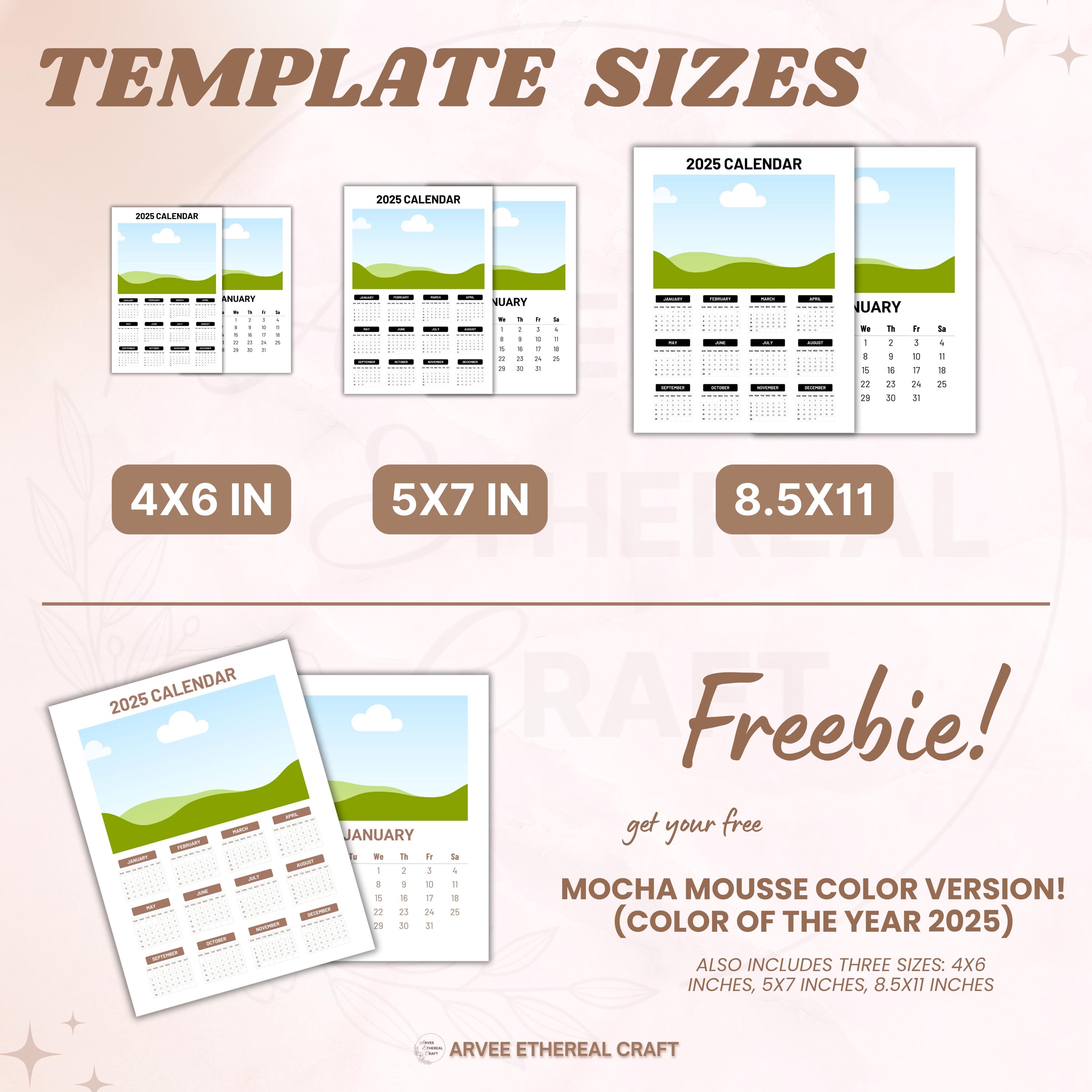 2025 Custom Photo Calendar Template, Personalized Calendar, Editable ...