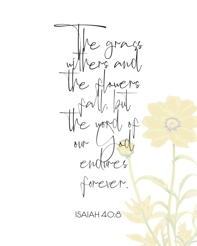 Christian Wall Decor Christian Scripture Wall Art Isaiah 40:8 Christian ...