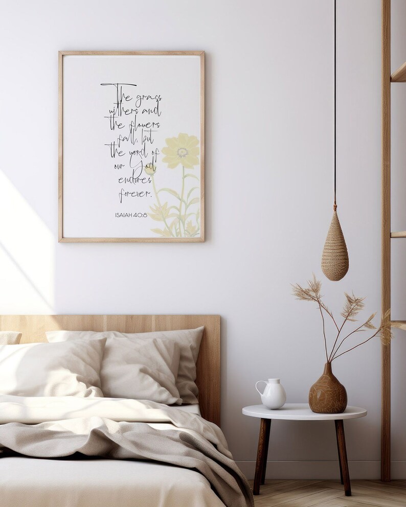 Christian Wall Decor Christian Scripture Wall Art Isaiah 40:8 Christian ...