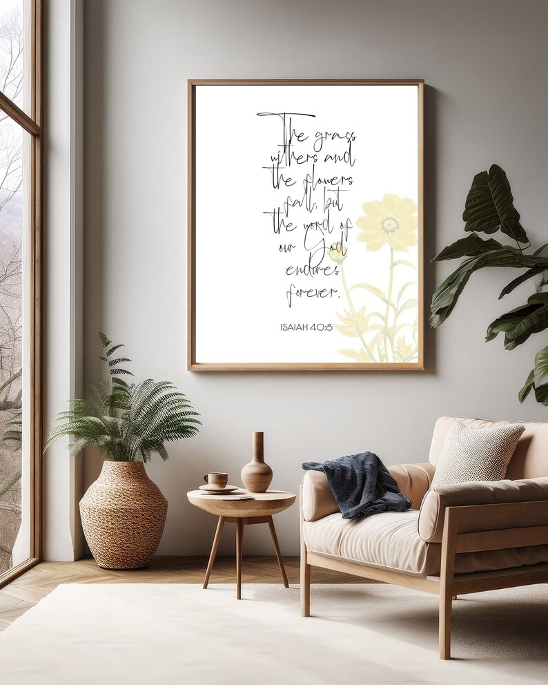 Christian Wall Decor Christian Scripture Wall Art Isaiah 40:8 Christian ...