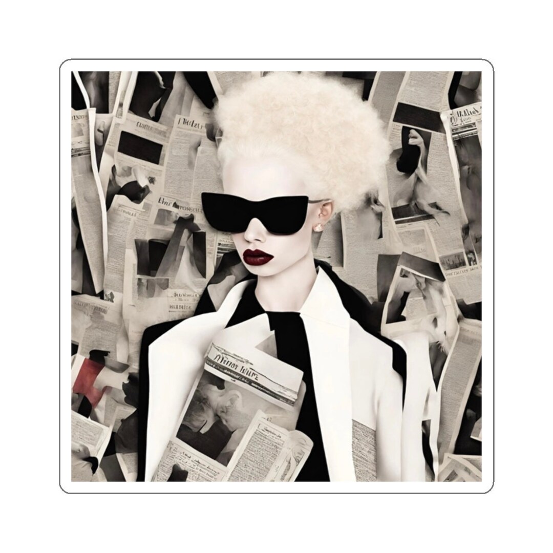 Albino Black Woman Sticker Melanin Gift Sticker Black Girl Art Gift ...