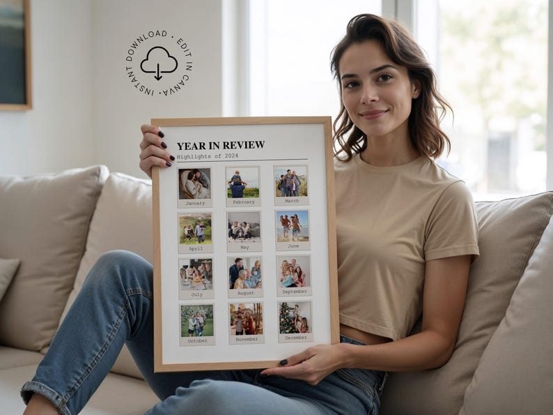 Editable Year in Review Template Printable Year in Review Poster Photo ...