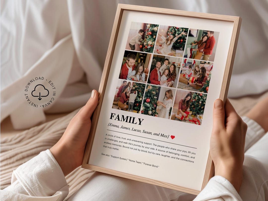 Family Definition Photo Collage Template: Personalized Wall Art (DIY ...
