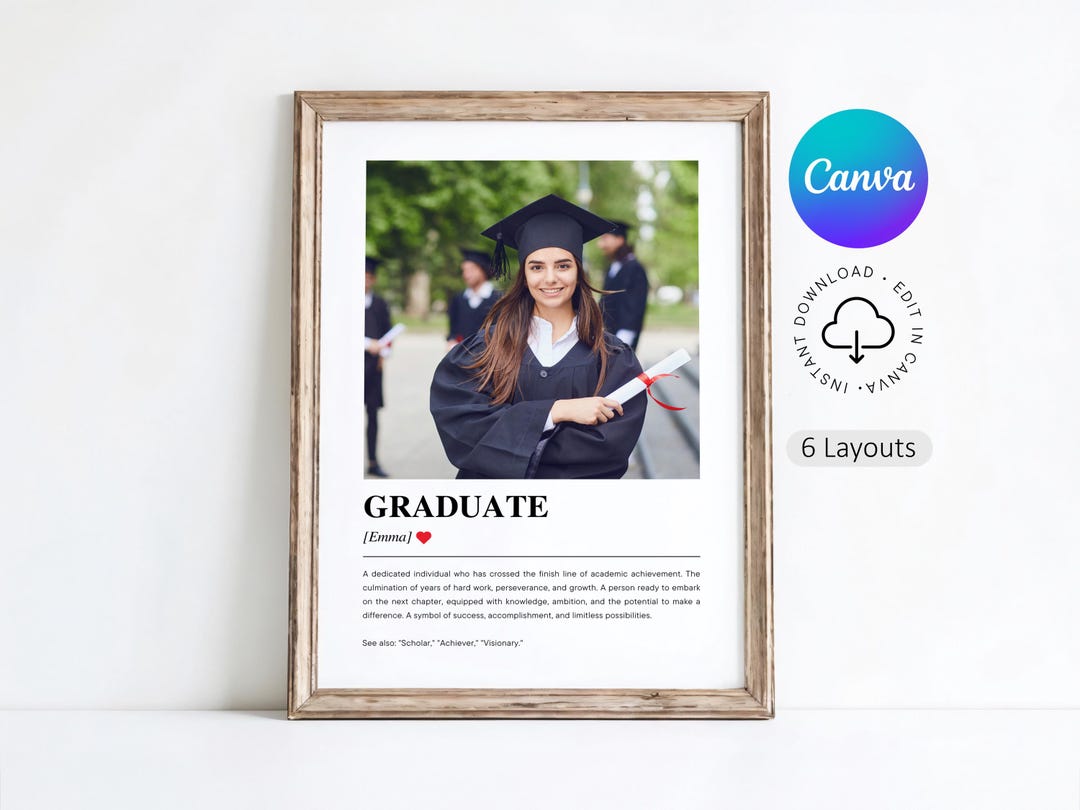 Graduate Definition Template Custom Graduation Gift Printable Graduate ...