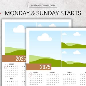 Custom Photo Collage 2025 Calendar Personalized Family Picture Wall ...