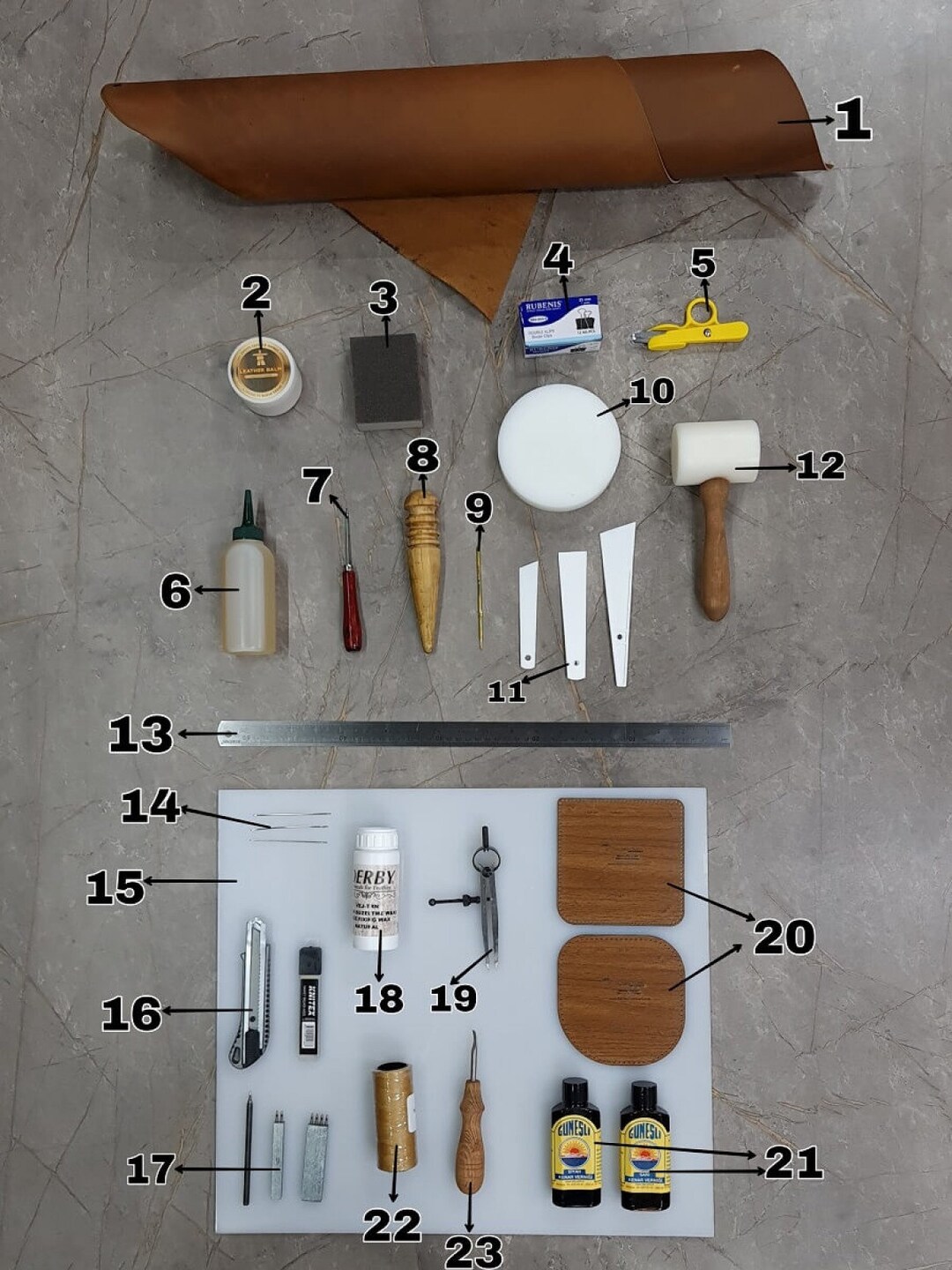 Leather Craft Professional Tool Kit / Leather Processing Starting ...
