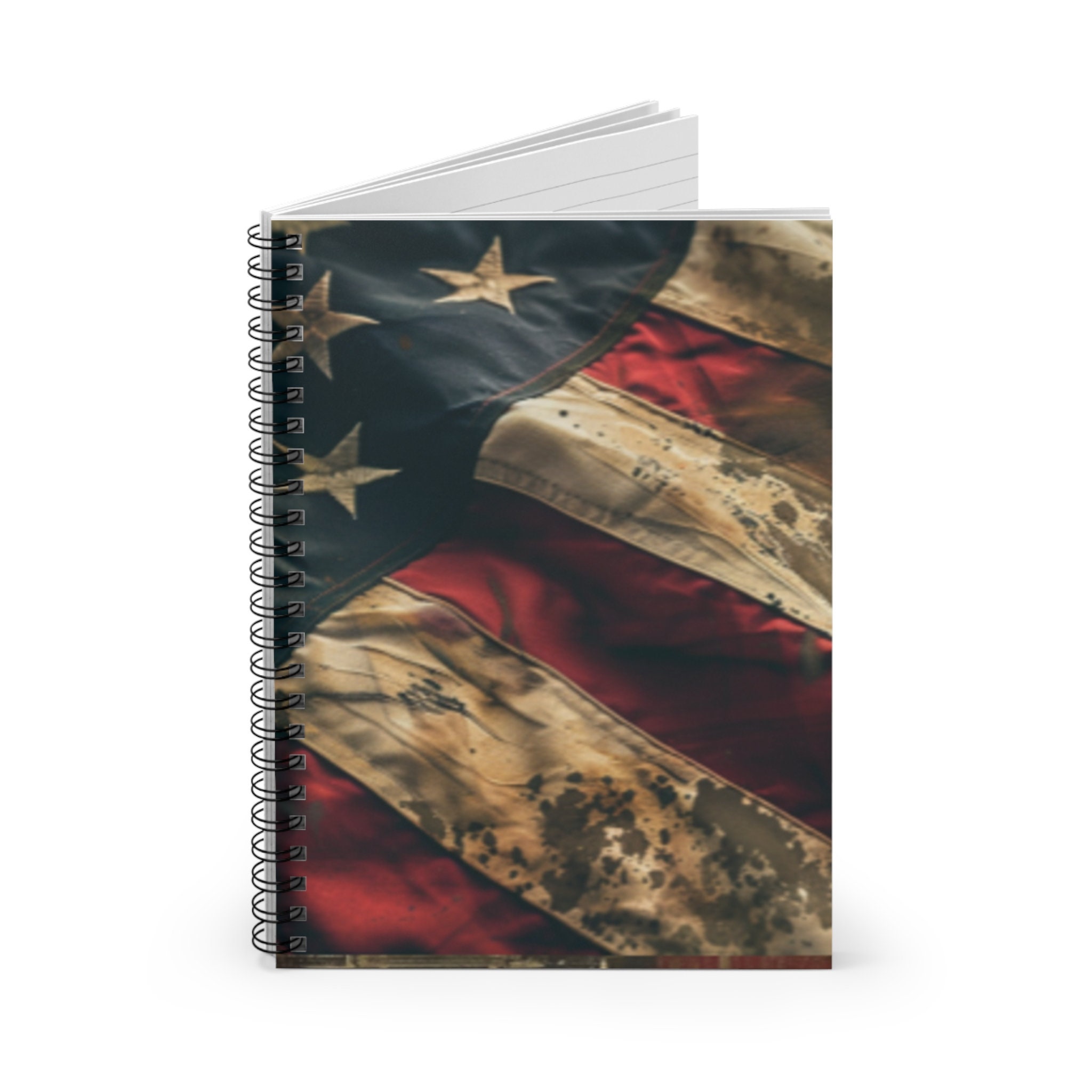 American Flag, Spiral Notebook Ruled Line - Etsy