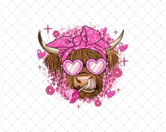 Heifer Valentine Png, Highland Cow Valentine Png, Valentine Day Western ...